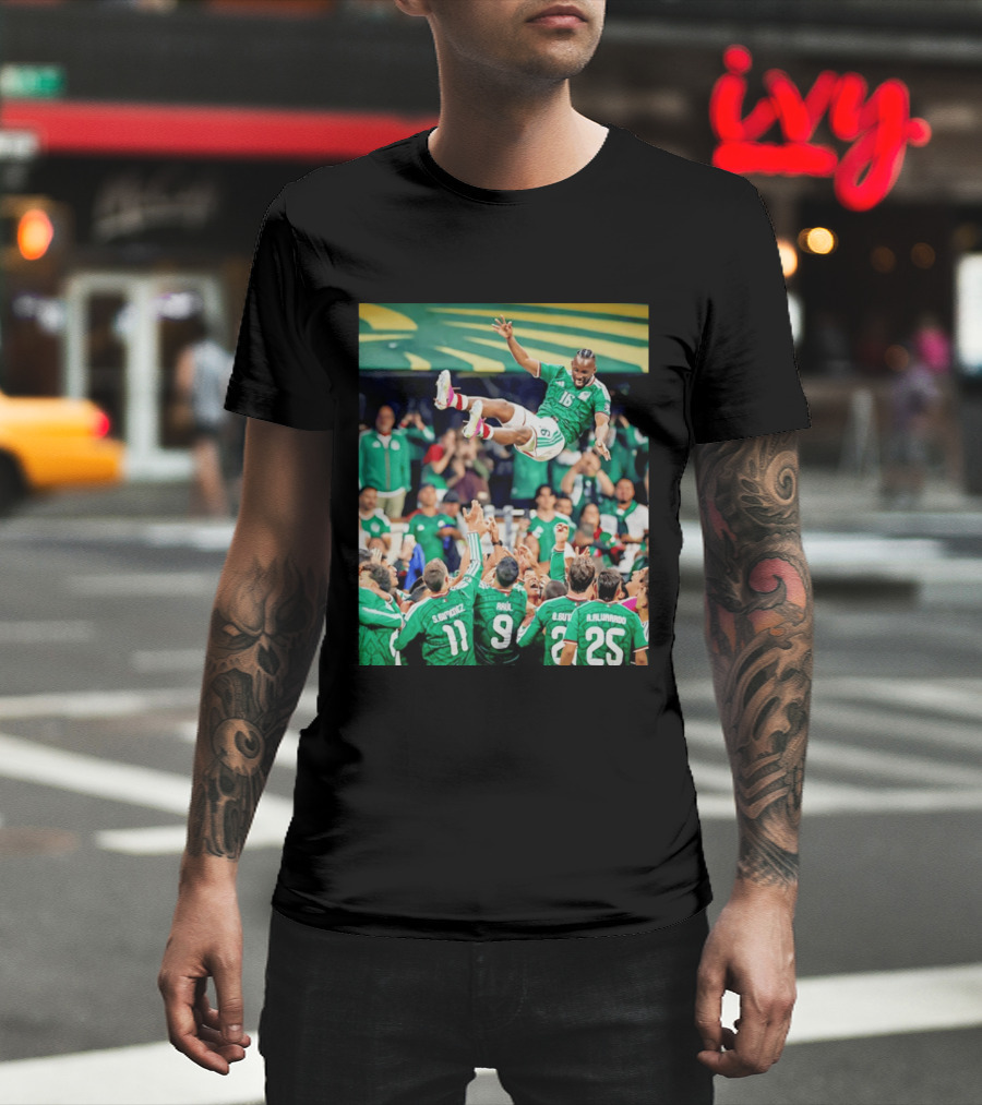 Mexican Football Celebration Julián Quiñones S. Giménez Raúl A. Alvarado Team Spirit T-Shirt