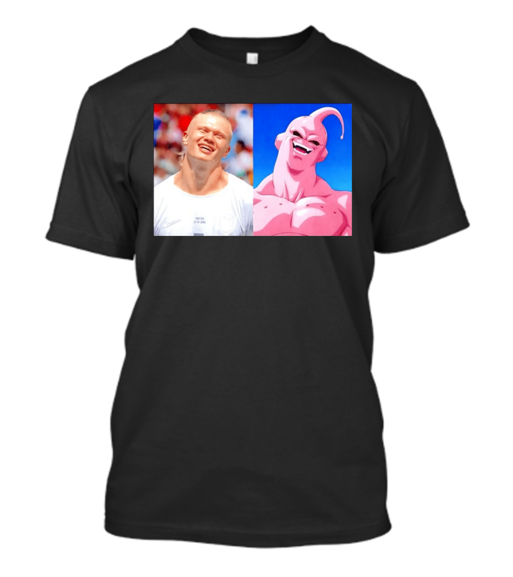 Erling Haaland Majin Buu Dragon Ball Z Comparison T-Shirt