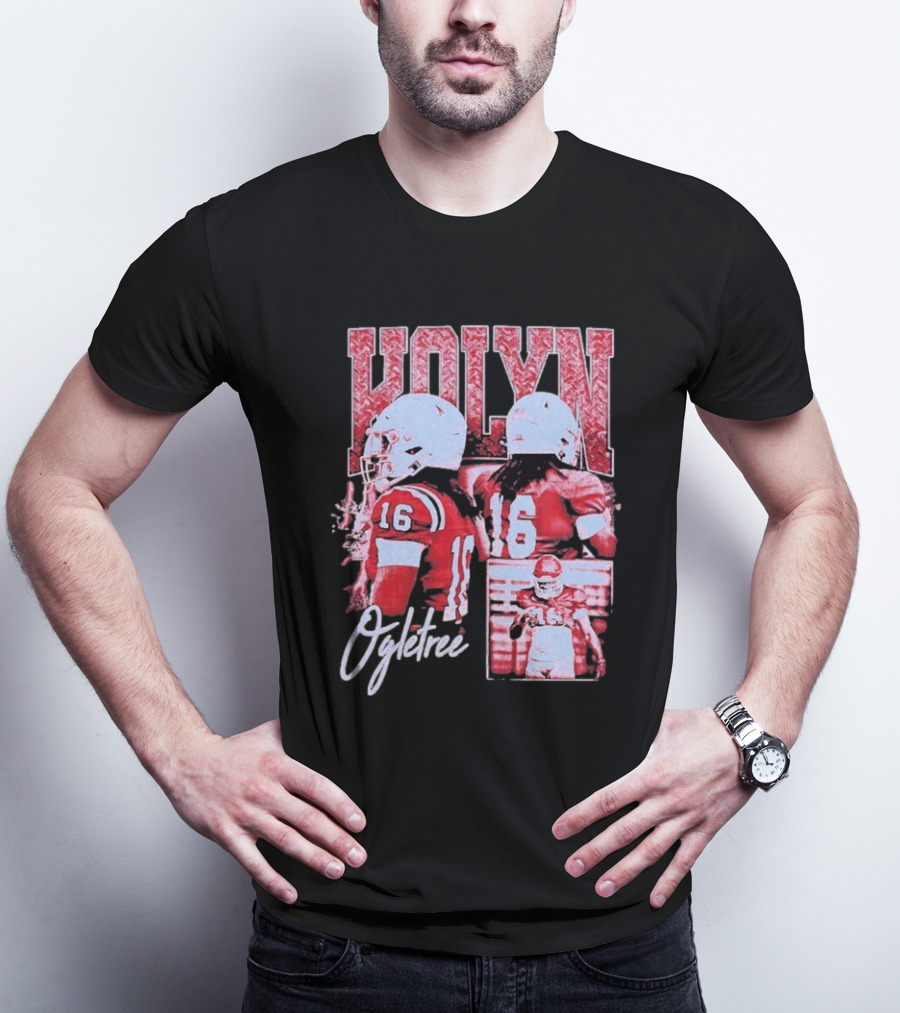 Kolyn Ogletree Number 16 Football Action Georgia Bulldogs T-Shirt