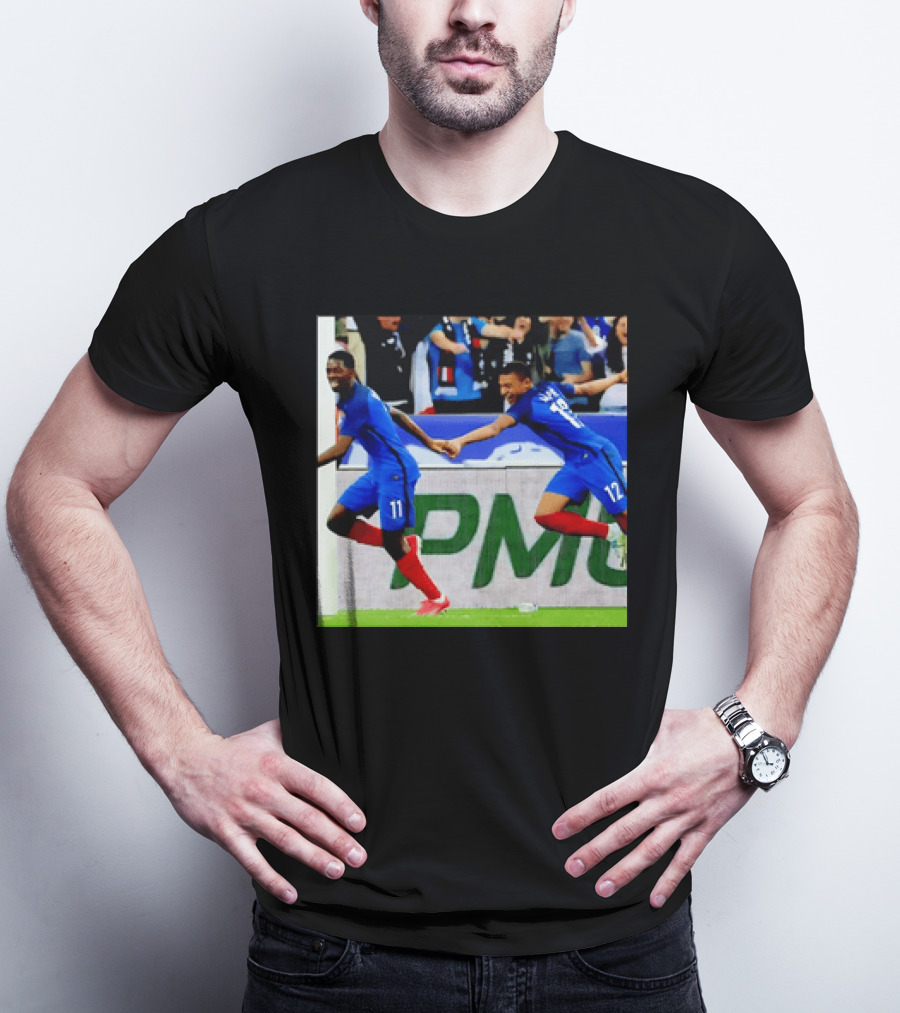 France National Team Kylian Mbappé Ousmane Dembélé Celebration T-Shirt