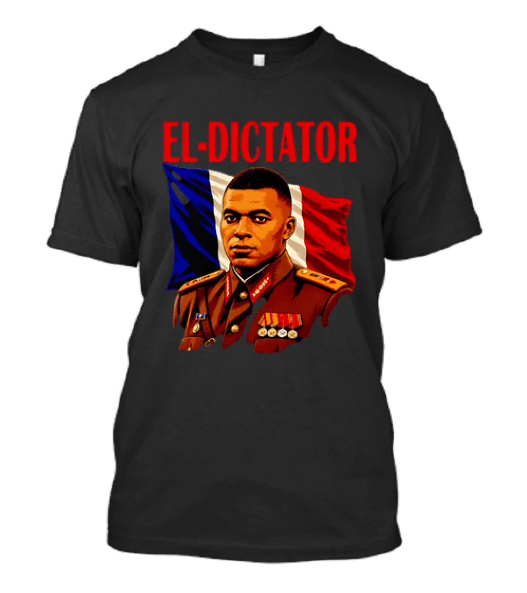 Kylian Mbappe El Dictator French Flag Concept T-Shirt
