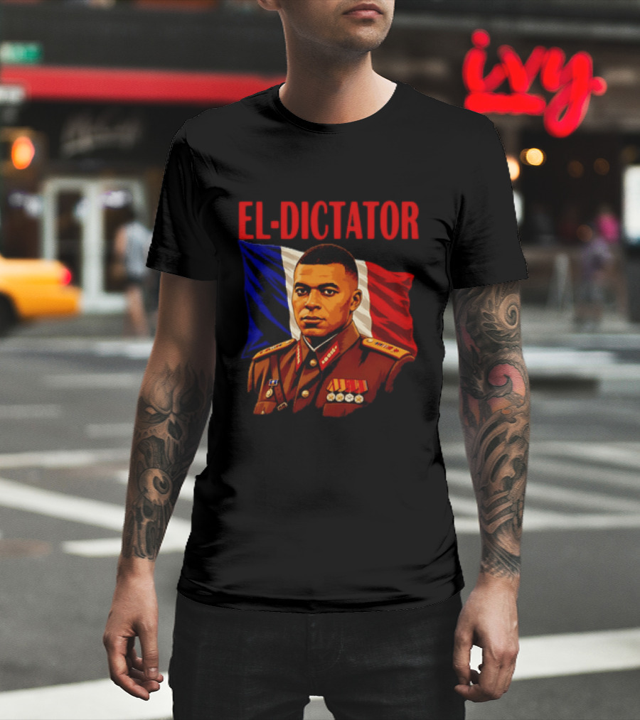 Kylian Mbappe El Dictator French Flag Concept T-Shirt
