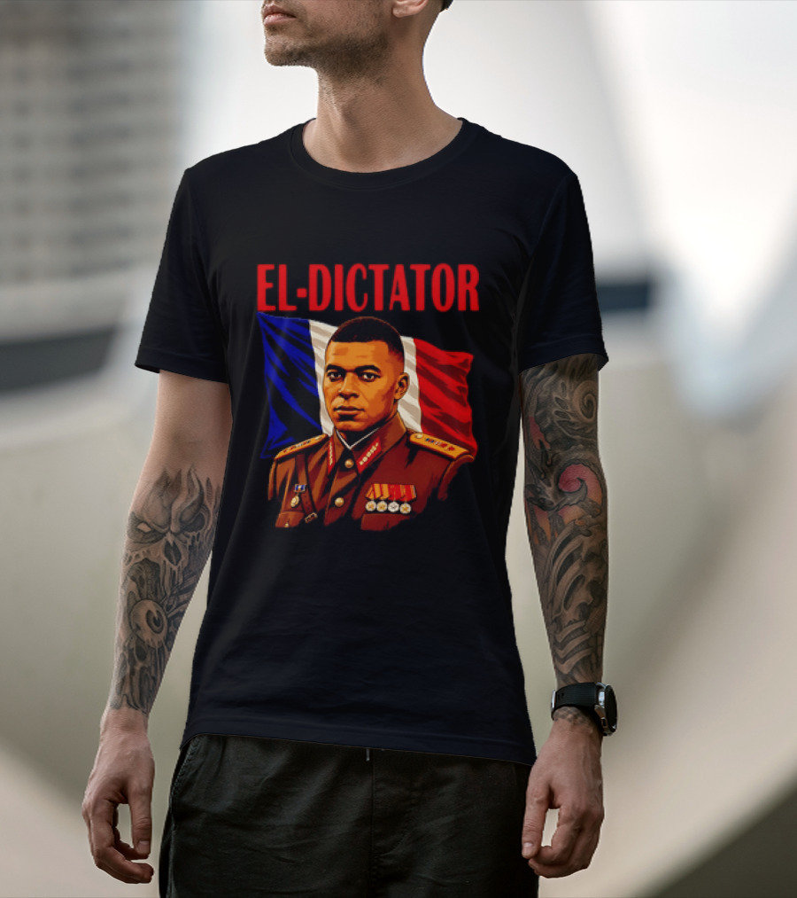 Kylian Mbappe El Dictator French Flag Concept T-Shirt