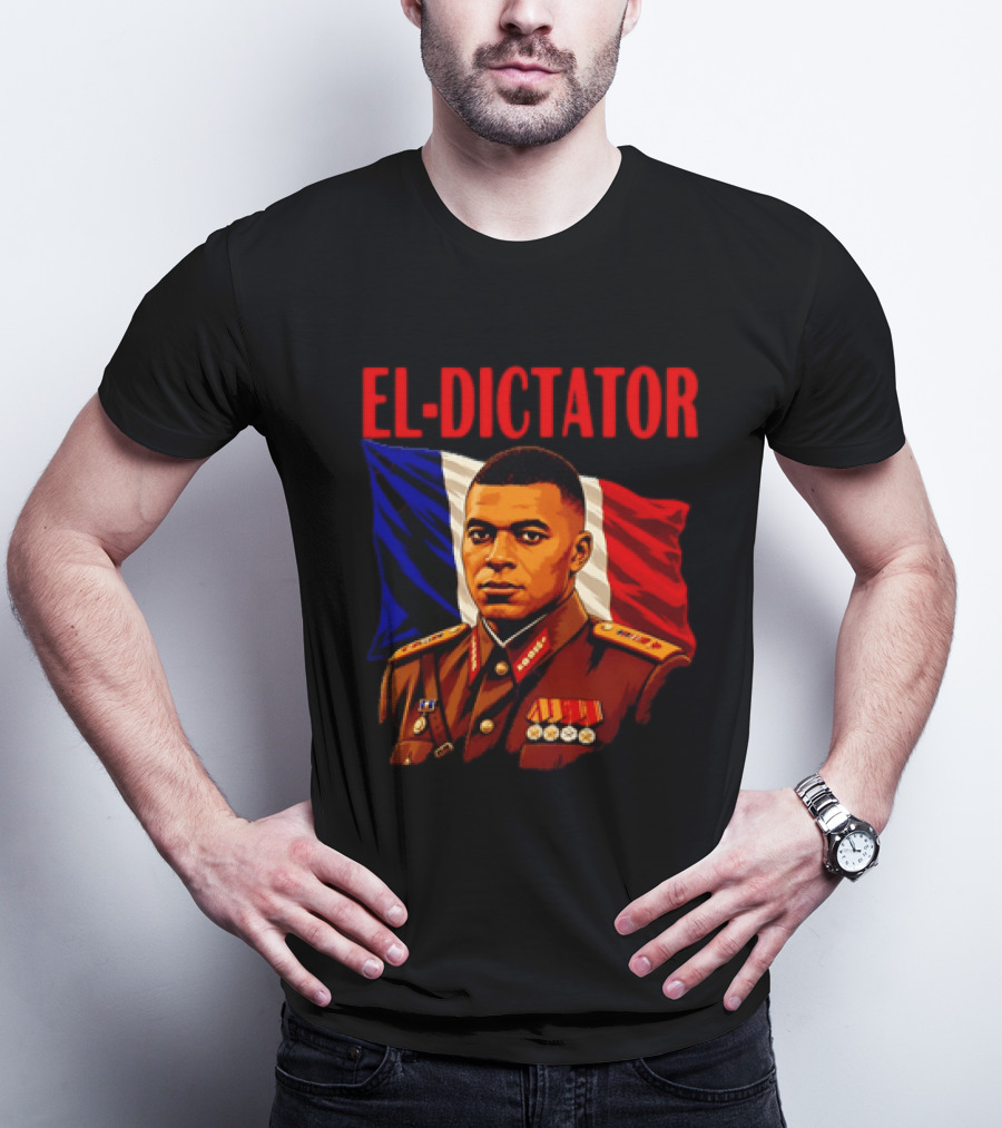 Kylian Mbappe El Dictator French Flag Concept T-Shirt