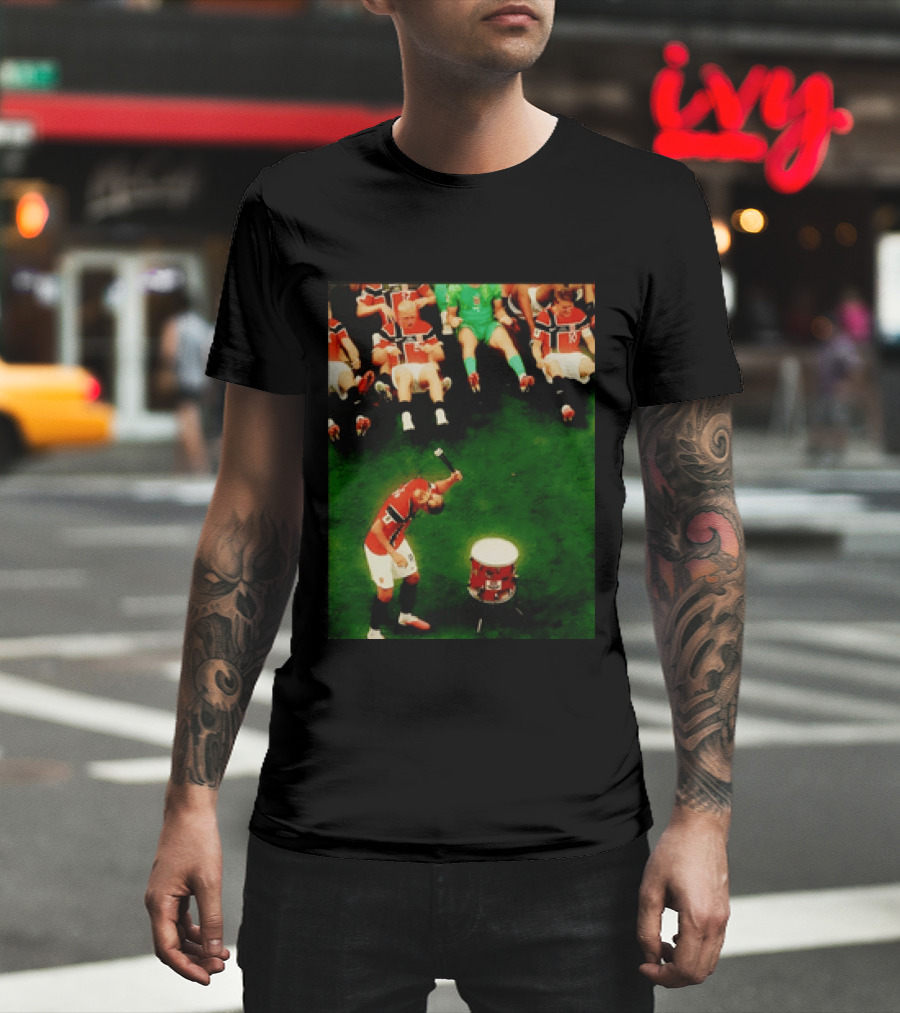Erling Haaland Norway Football Team Drummer Celebration 26WC T-Shirt