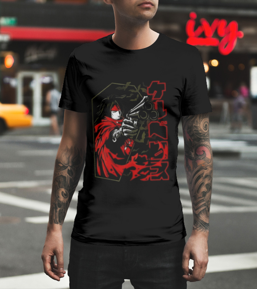 Vincent Valentine Final Fantasy VII Lock N Load Manga T-Shirt