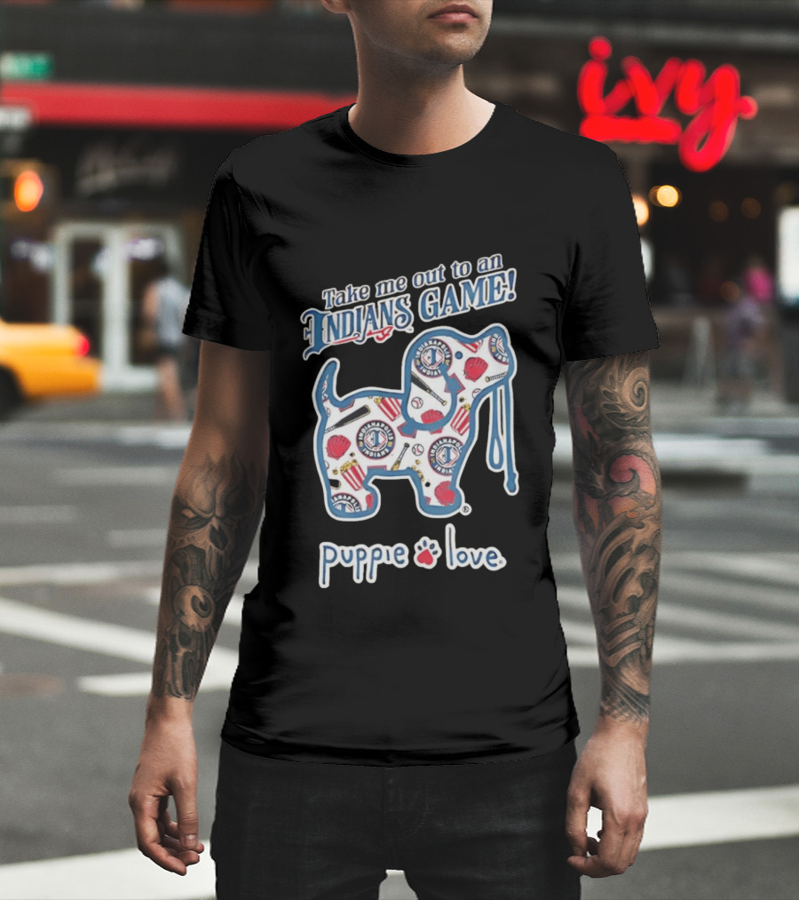 Puppie Love Take Me Out To An Indianapolis Indians Game Fun Baseball Outfit T-Shirt
