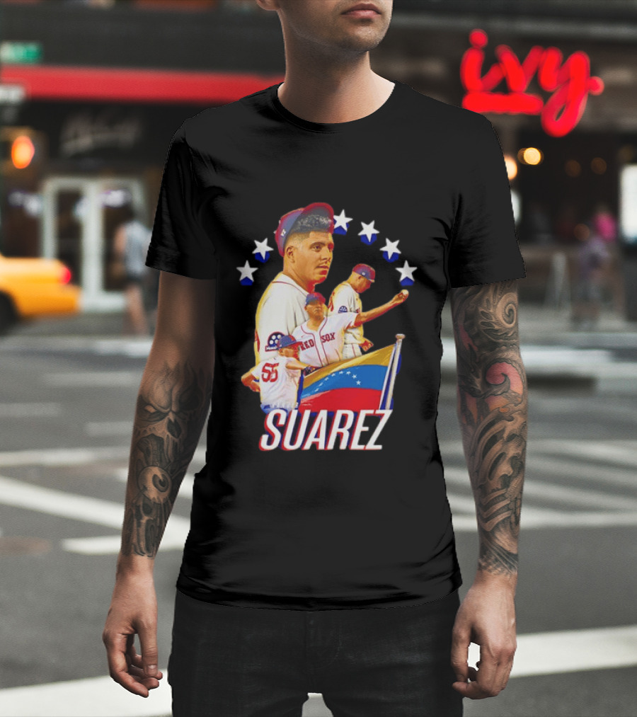 Ranger Suarez Philadelphia Phillies MLB Venezuela Flag Star Baseball T-Shirt