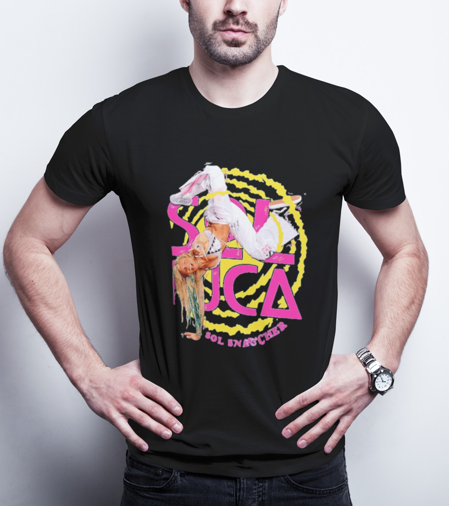 Sol Ruca Sol Snatcher WWE NXT Wrestling Star Colorful Backflip Action T-Shirt