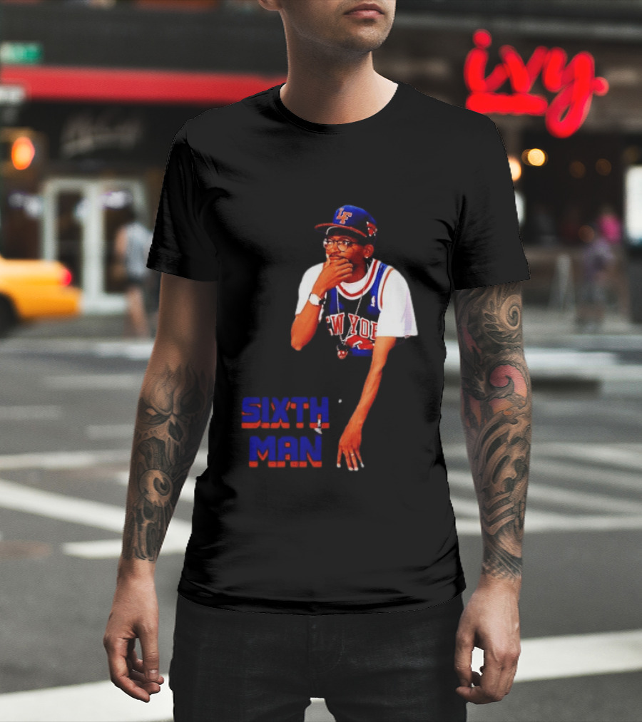 Spike Lee New York Knicks Sixth Man Yankees Cap T-Shirt