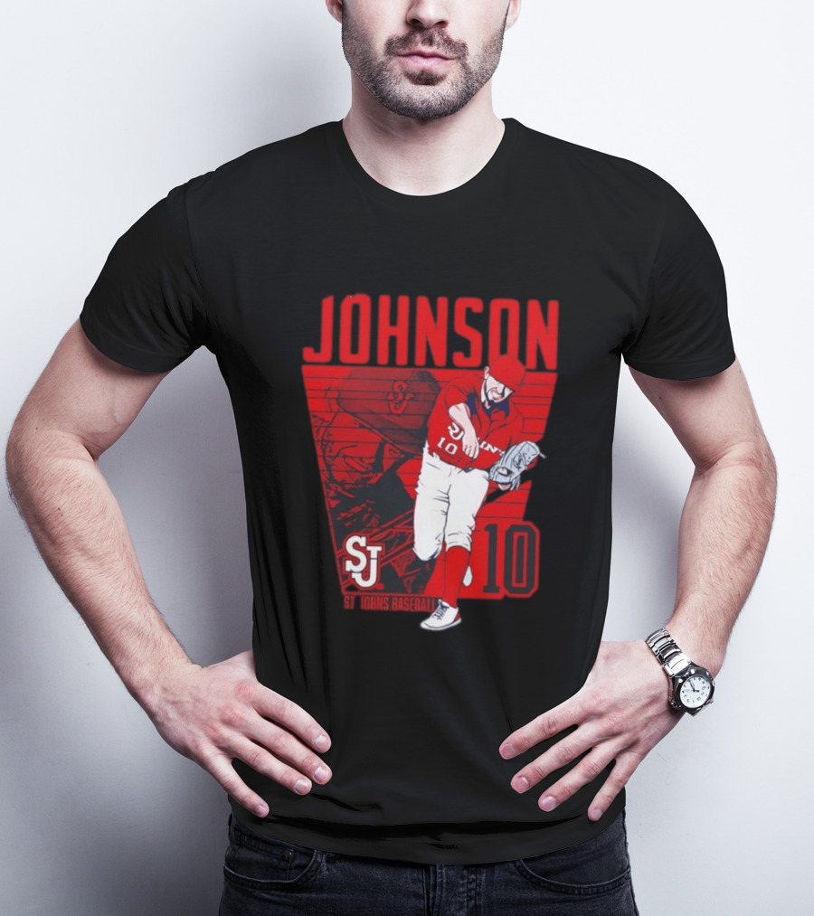 St. John's Baseball Johnson 10 Player Action T-Shirt