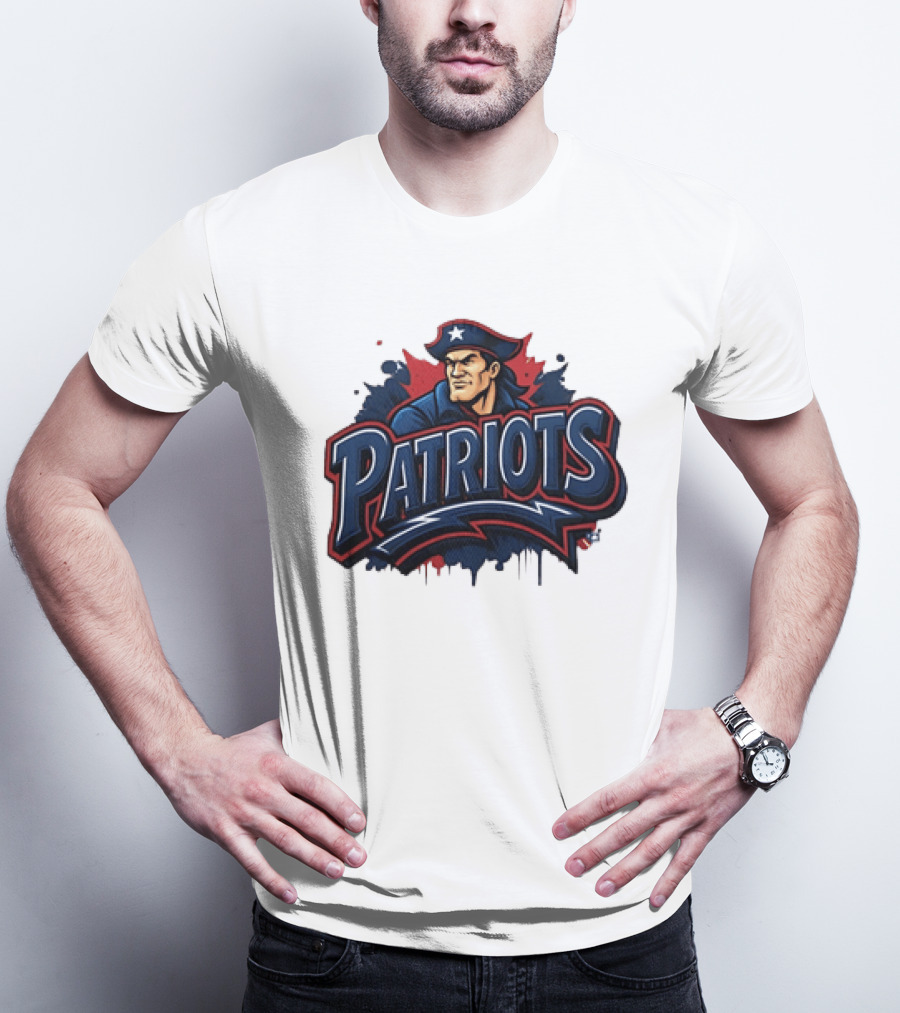 New England Patriots Graffiti Pat Patriot Iconic Team T-Shirt