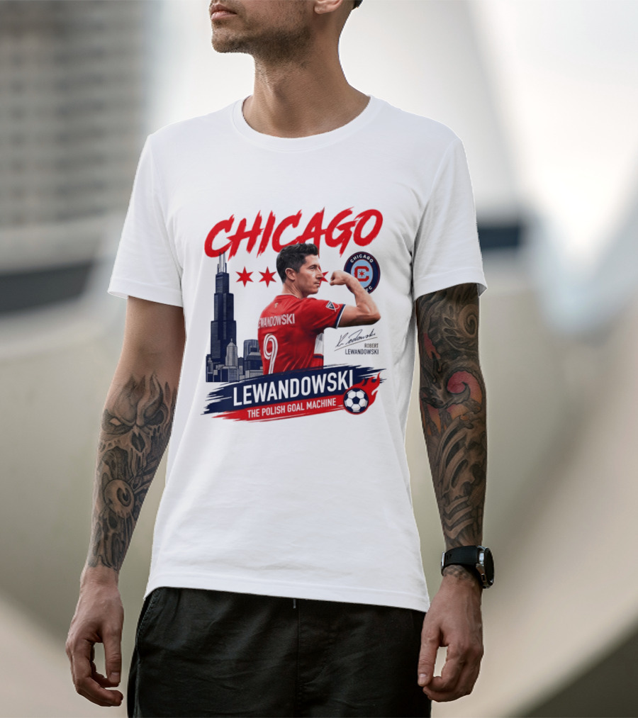 Chicago Fire FC Lewandowski The Polish Goal Machine T-Shirt
