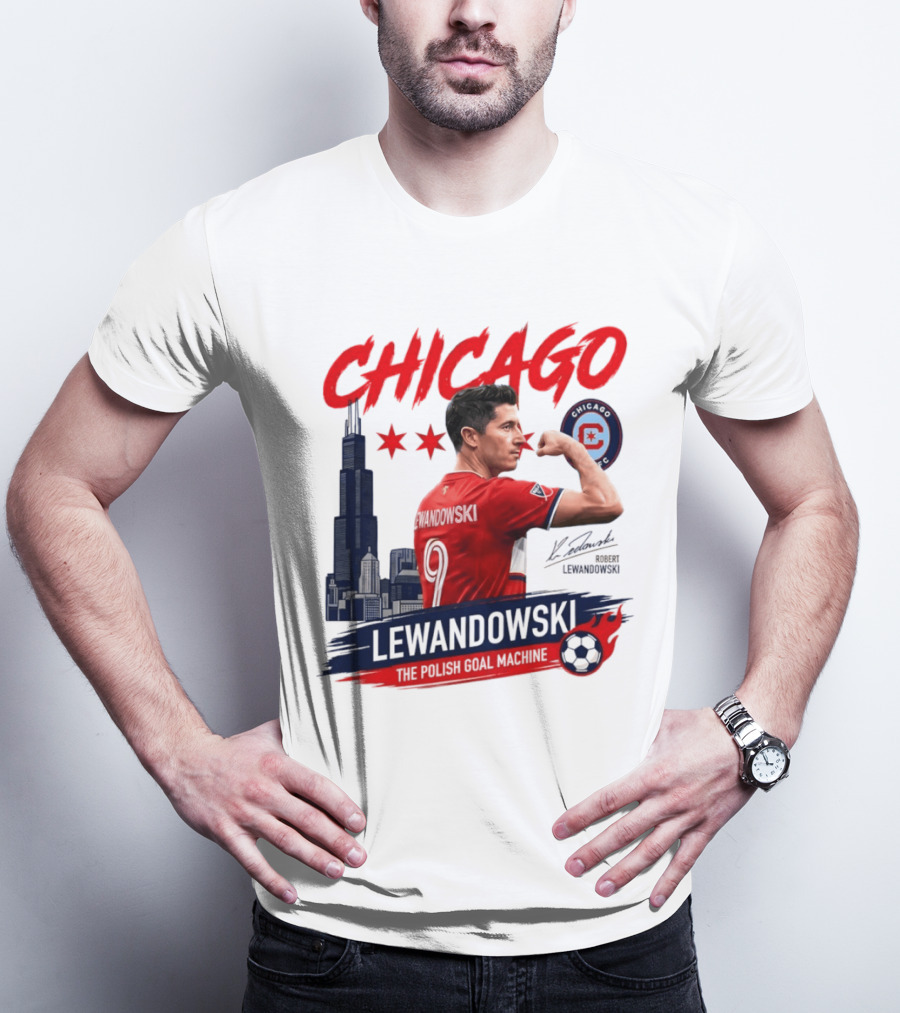 Chicago Fire FC Lewandowski The Polish Goal Machine T-Shirt