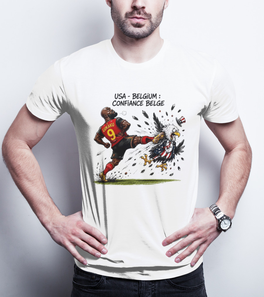 USA Belgium Confiance Belge Romelu Lukaku Cartoon T-Shirt