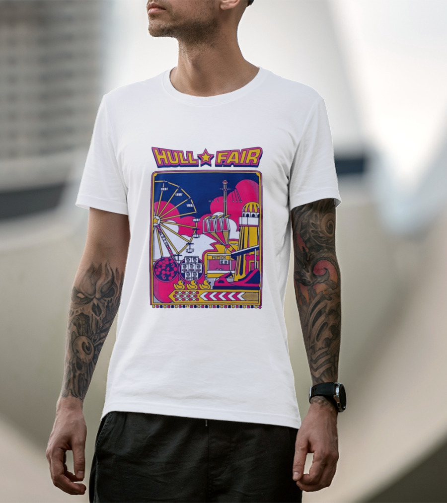 Hull Fair Patties Carnival Ferris Wheel And Helter Skelter Fun Attractions T-Shirt