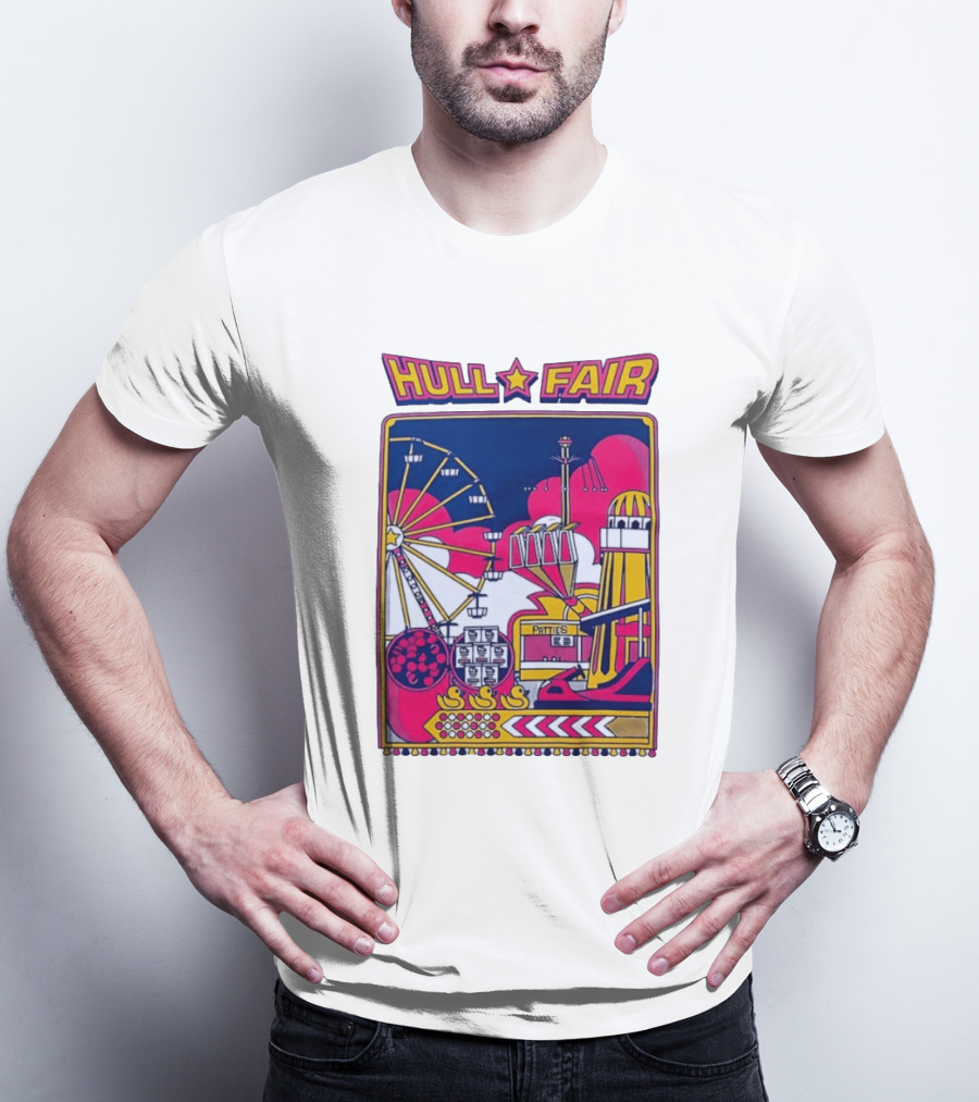 Hull Fair Patties Carnival Ferris Wheel And Helter Skelter Fun Attractions T-Shirt