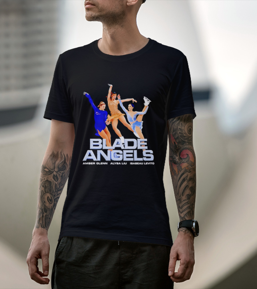 Blade Angels Amber Glenn Alysa Liu Isabeau Levito Team USA Figure Skating T-Shirt
