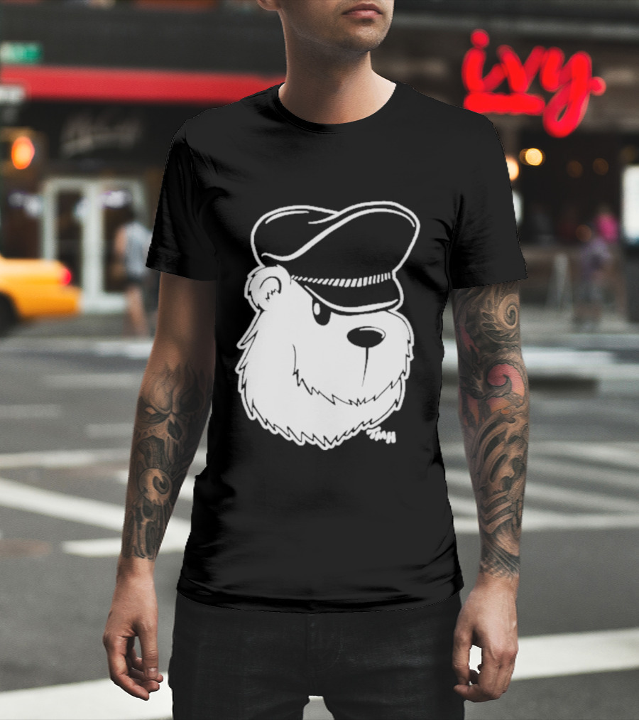 Bear With Police Officer Hat T-Shirt