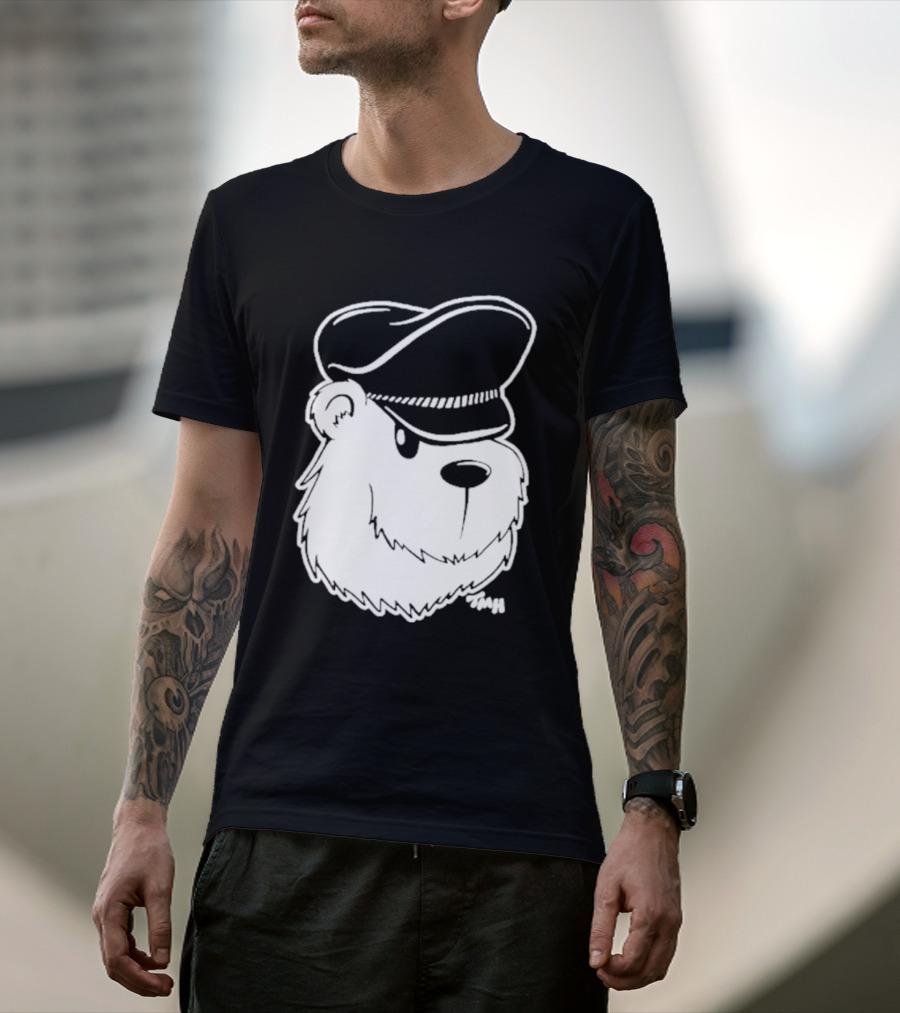 Bear With Police Officer Hat T-Shirt