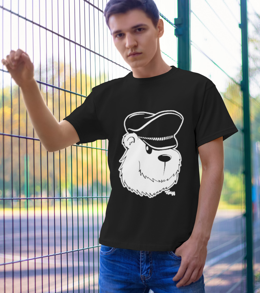 Bear With Police Officer Hat T-Shirt