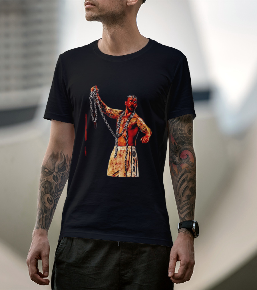 CM Punk Bloody Chain Wrestling WWE AEW Battle Attire T-Shirt