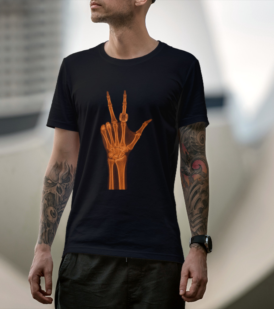 Jalen Brunson X Ray Peace Gesture With Championship Ring T-Shirt