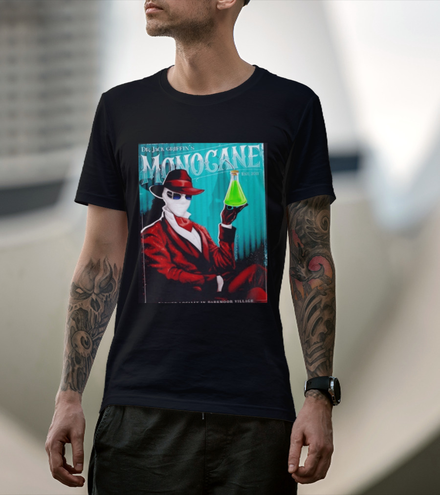 Dr Jack Griffin's Monocane Est 2011 Invisible Man T-Shirt