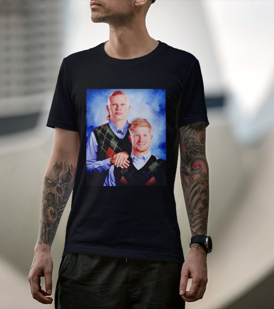 Erling Haaland Kevin De Bruyne Step Brothers Manchester City FC T-Shirt