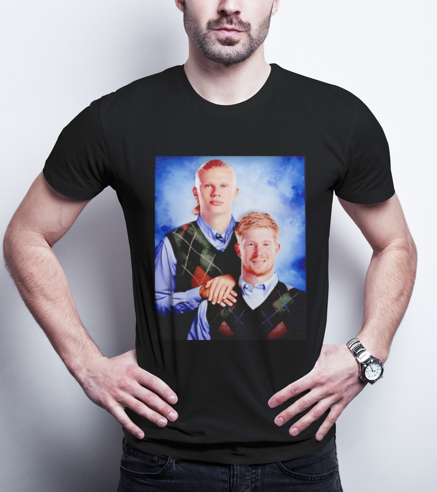 Erling Haaland Kevin De Bruyne Step Brothers Manchester City FC T-Shirt