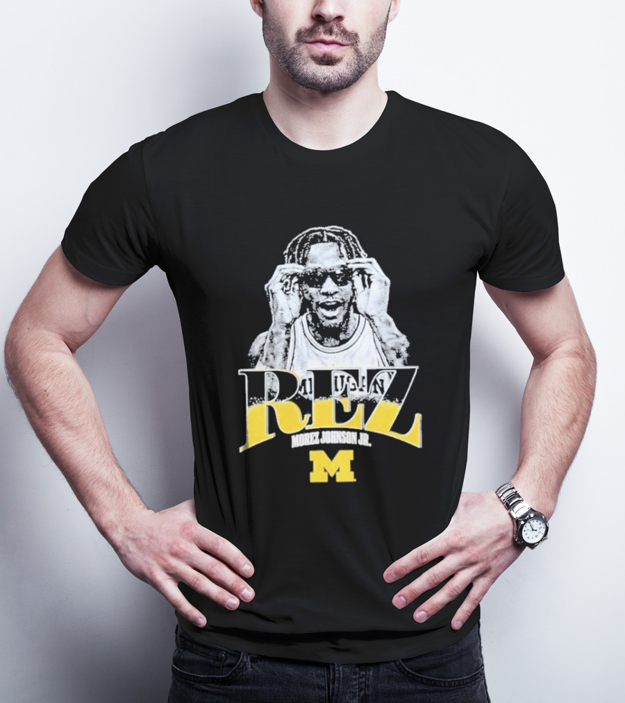 Morez Johnson M Michigan Wolverines Basketball REZ T-Shirt