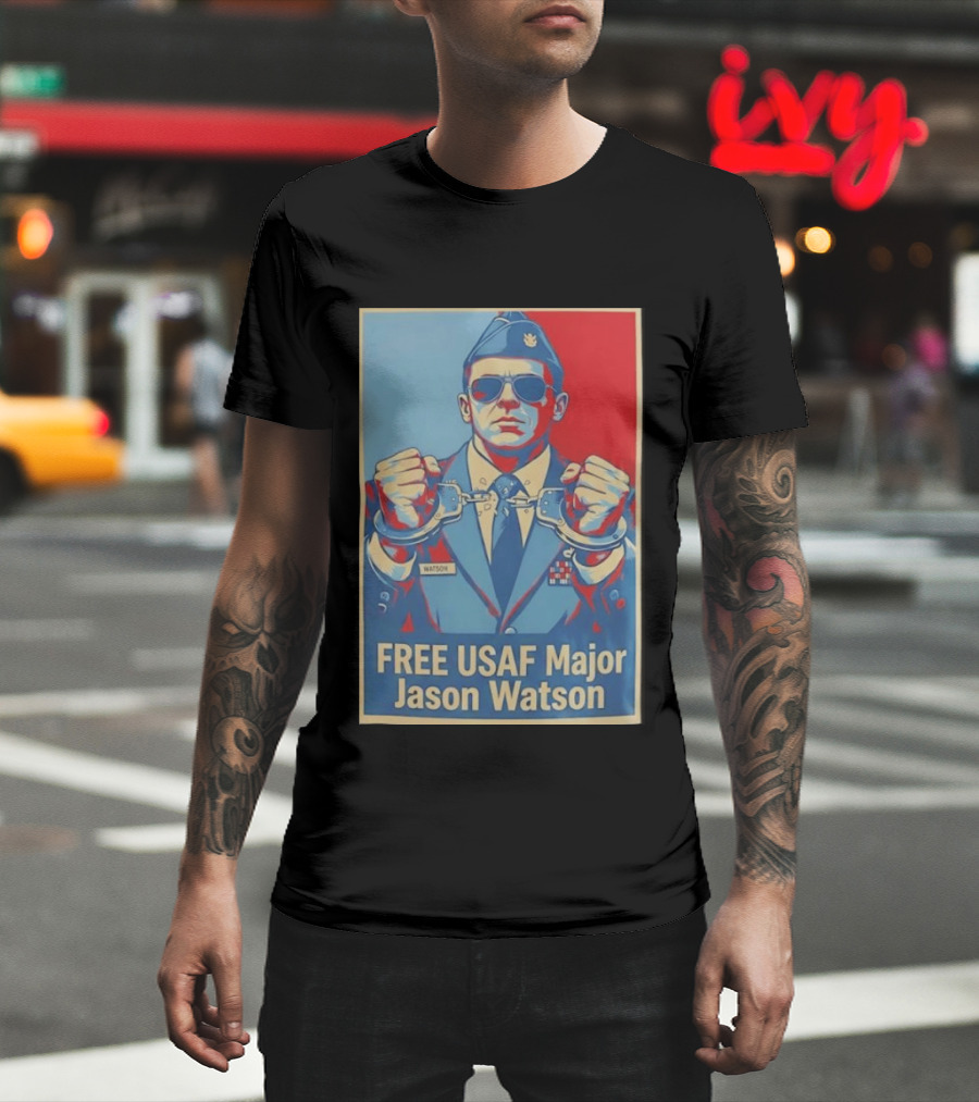 FREE USAF Major Jason Watson Handcuffed T-Shirt