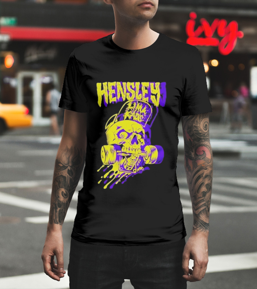 Hensley Lima Kaos Skull Skateboarding T-Shirt