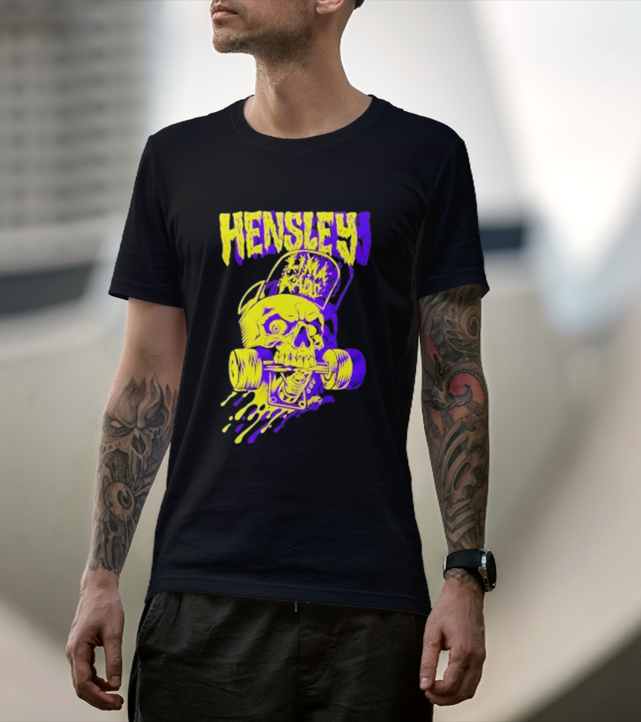 Hensley Lima Kaos Skull Skateboarding T-Shirt