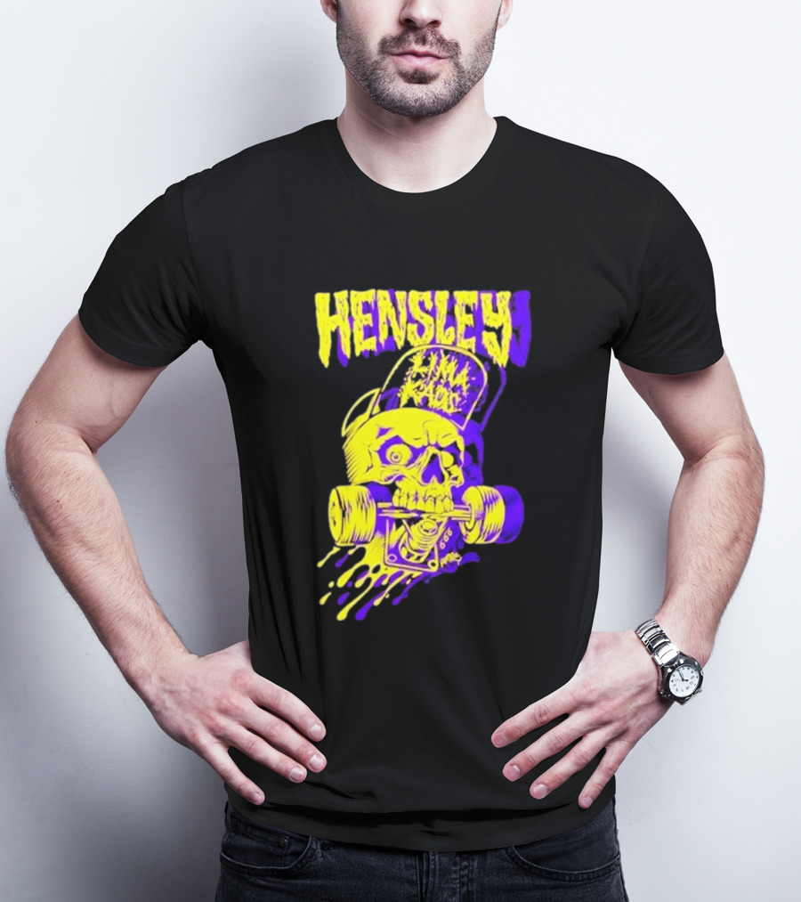 Hensley Lima Kaos Skull Skateboarding T-Shirt