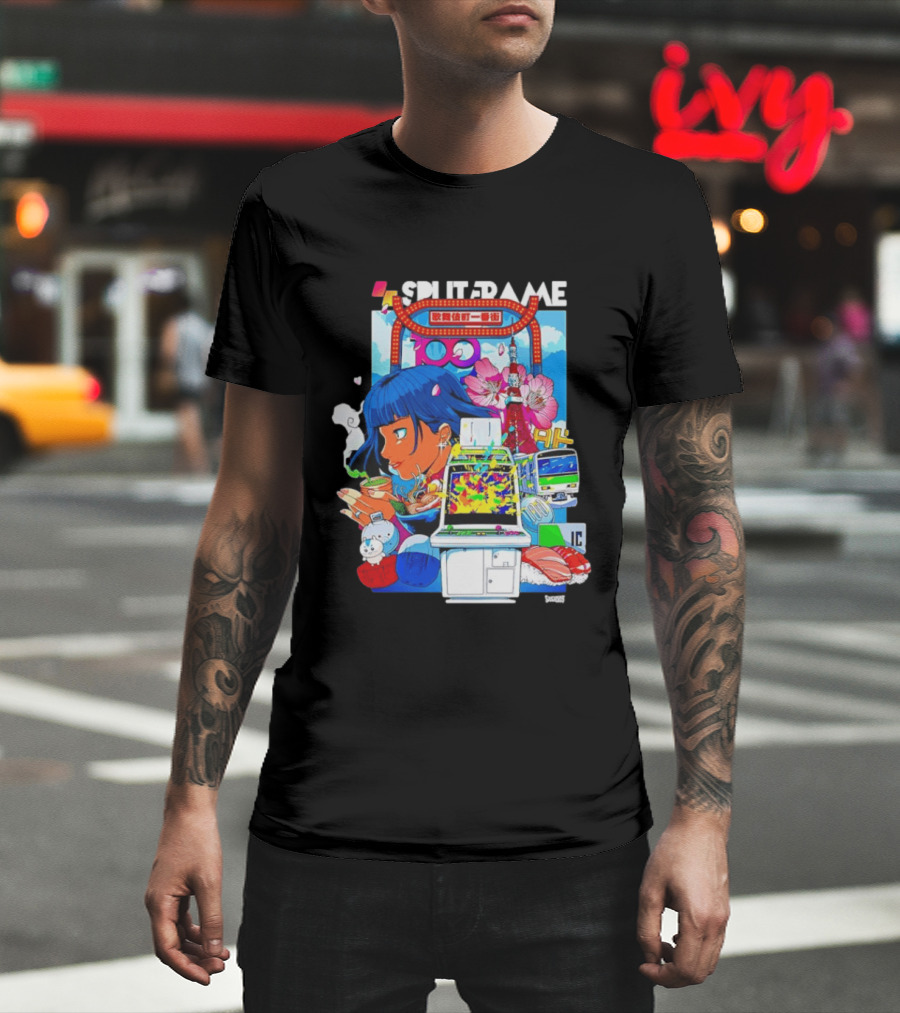Tokyo Ramen Arcade Splitframe Kabukicho Ichibangai 100 IC Japanese T-Shirt