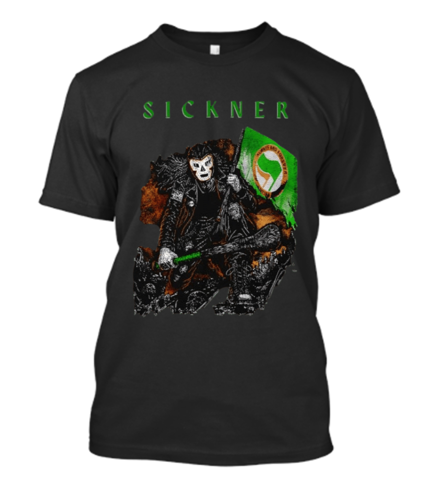 Sickner Mask Warrior Always And Forever Antifascist Hurling Stick T-Shirt