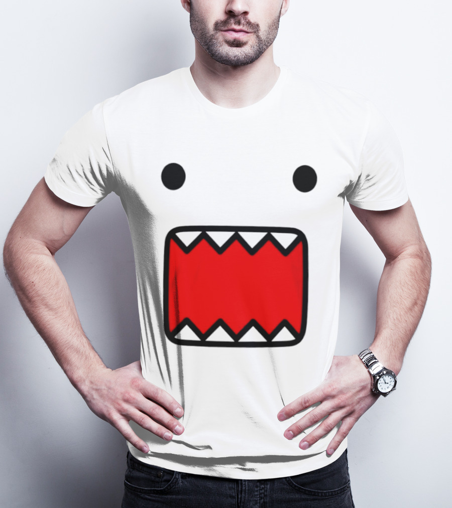 Domo Face Red And Pink Contrast T-Shirt