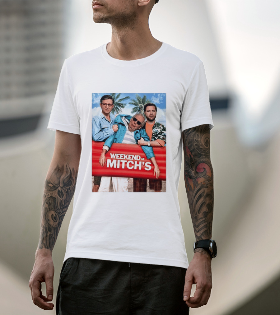 Weekend At Mitch's Meme Mitch McConnell Tropical Comedy T-Shirt