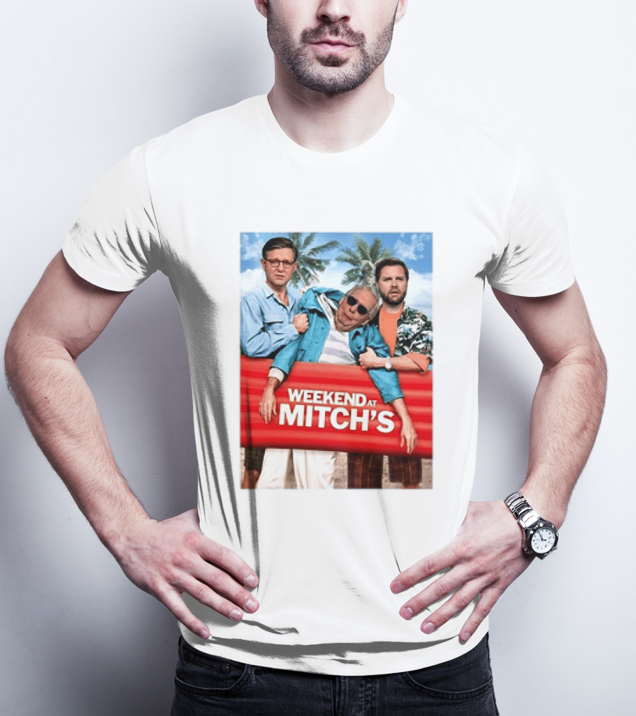 Weekend At Mitch's Meme Mitch McConnell Tropical Comedy T-Shirt