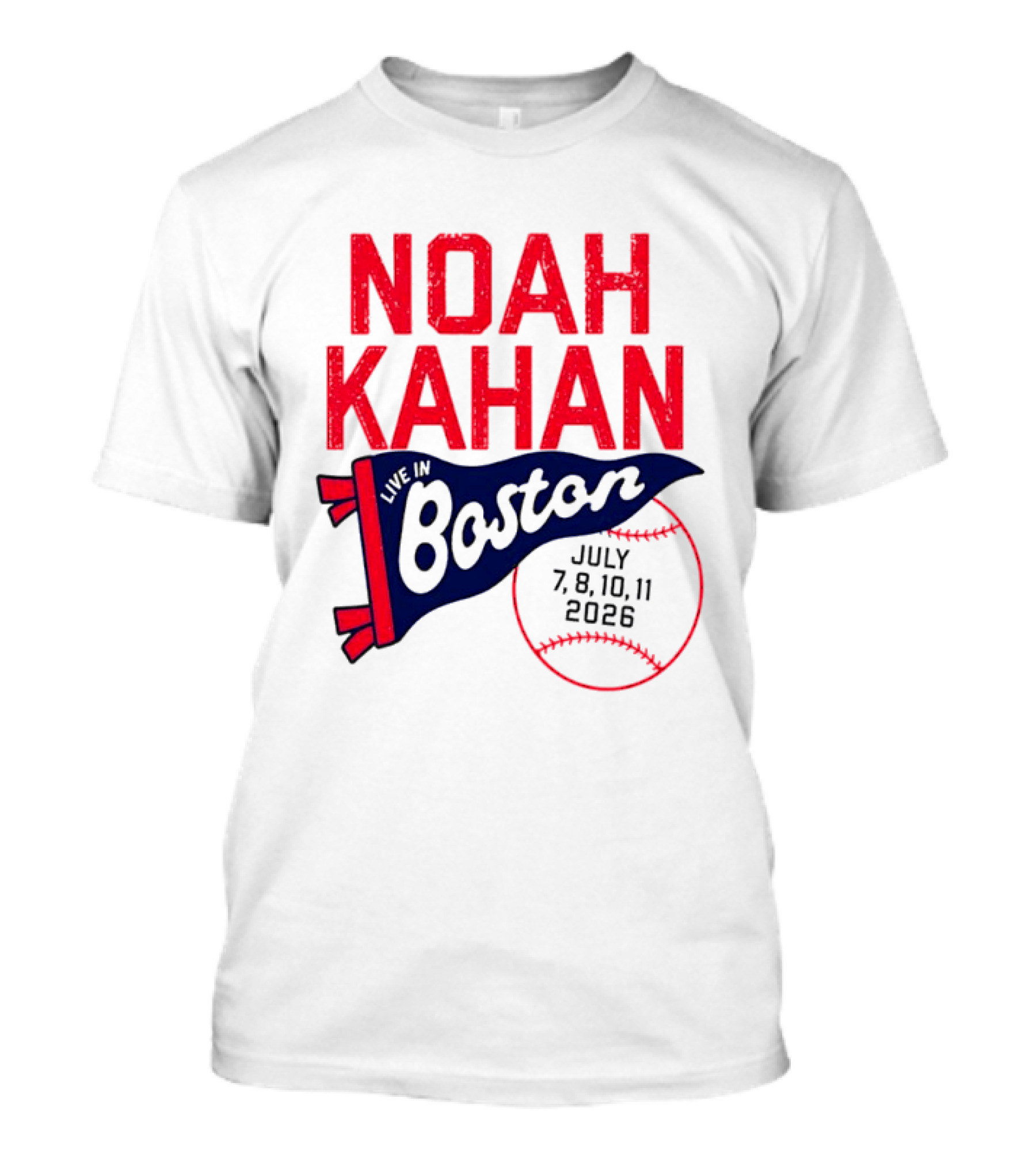 Noah Kahan Boston Concert July 7 8 10 11 2026 T-Shirt