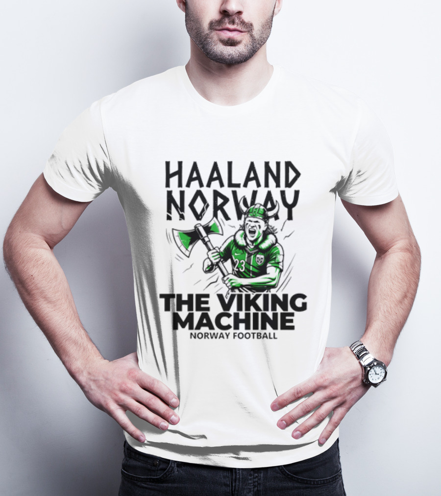 Haaland Norway The Viking Machine Norway Football T-Shirt