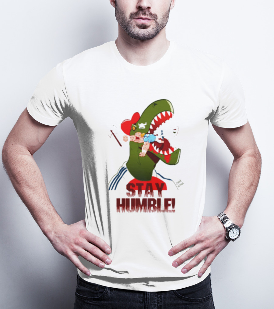 Stay Humble Rex Eating Person Dinosaur T-Shirt