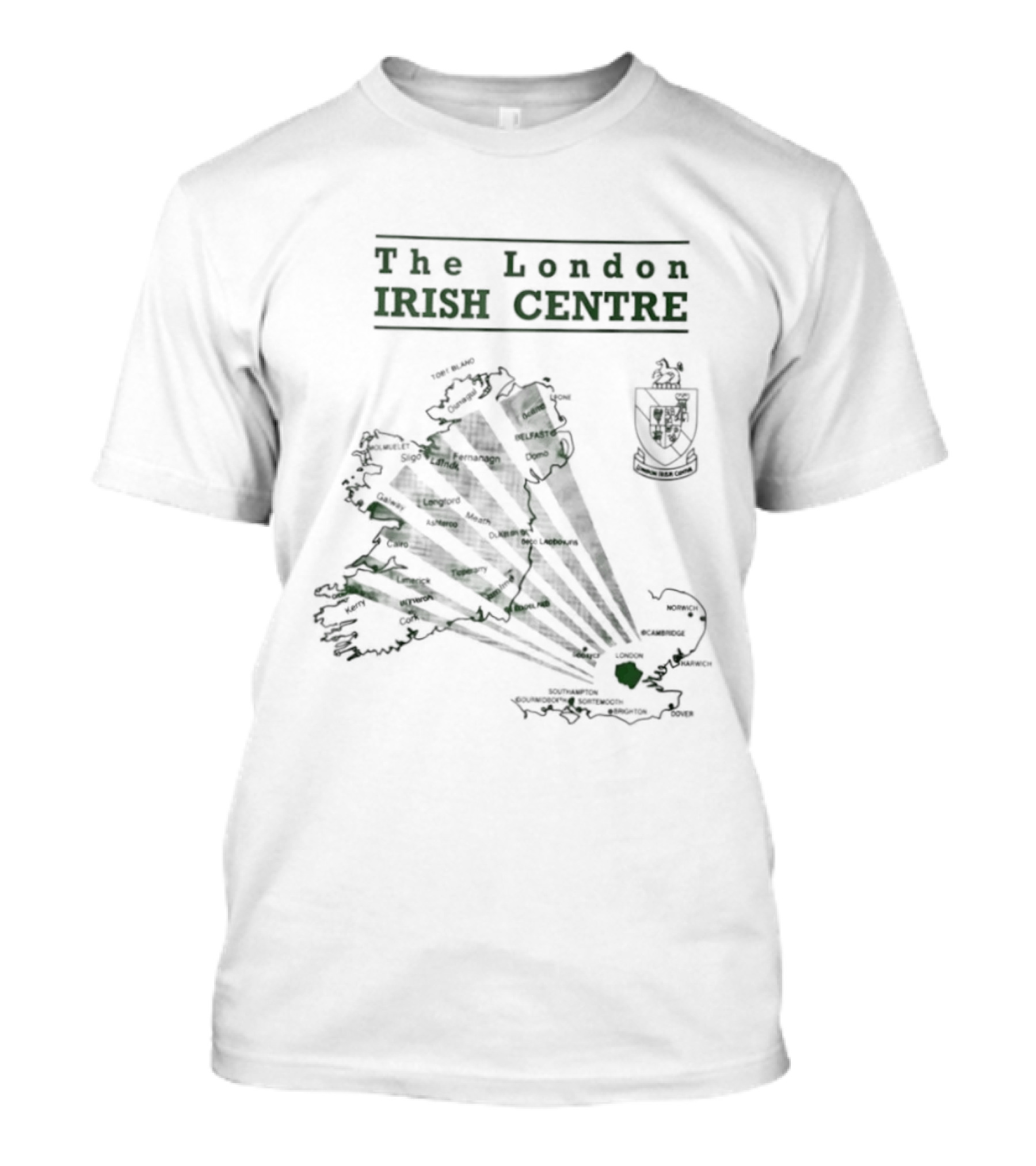 The London Irish Centre 1987 Map Ireland T-Shirt