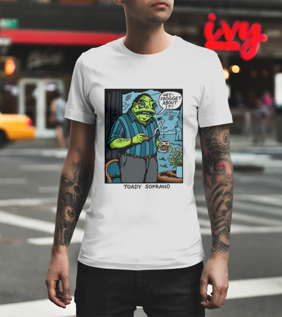 Toady Soprano Hey Frogget About It Killer Acid T-Shirt
