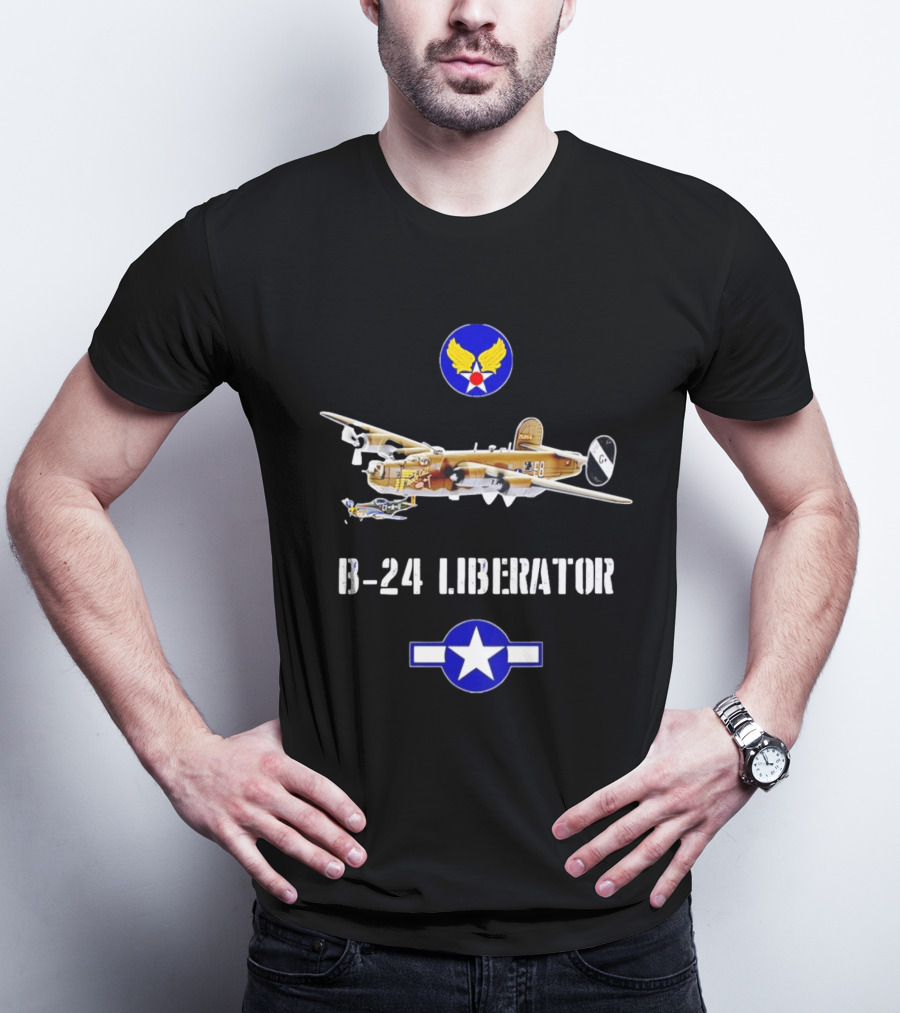 B 24 Liberator Wings Of War Air Force Tactical Escort T-Shirt