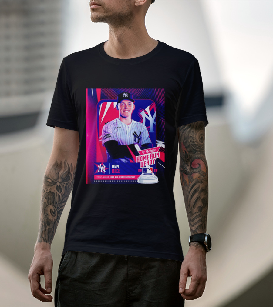 Ben Rice NY Yankees 2026 Mobile Home Run Derby Participant T-Shirt
