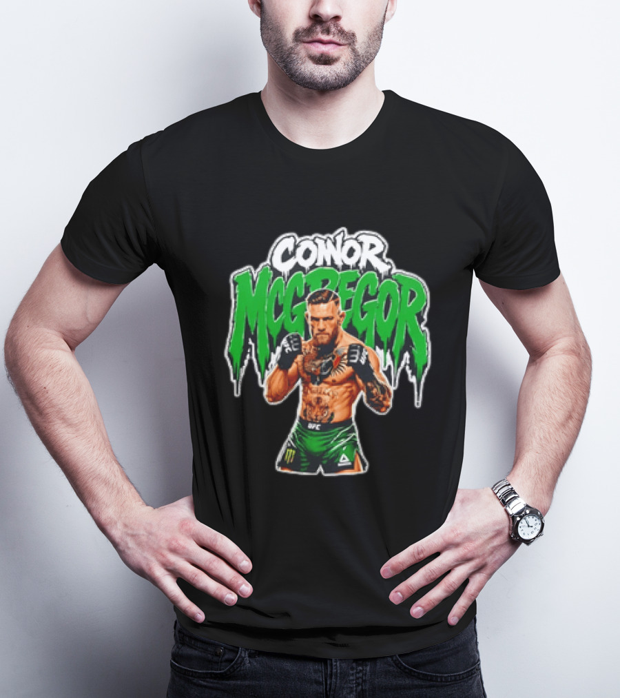Conor McGregor UFC Fighter In Green Shorts With Tattoos T-Shirt