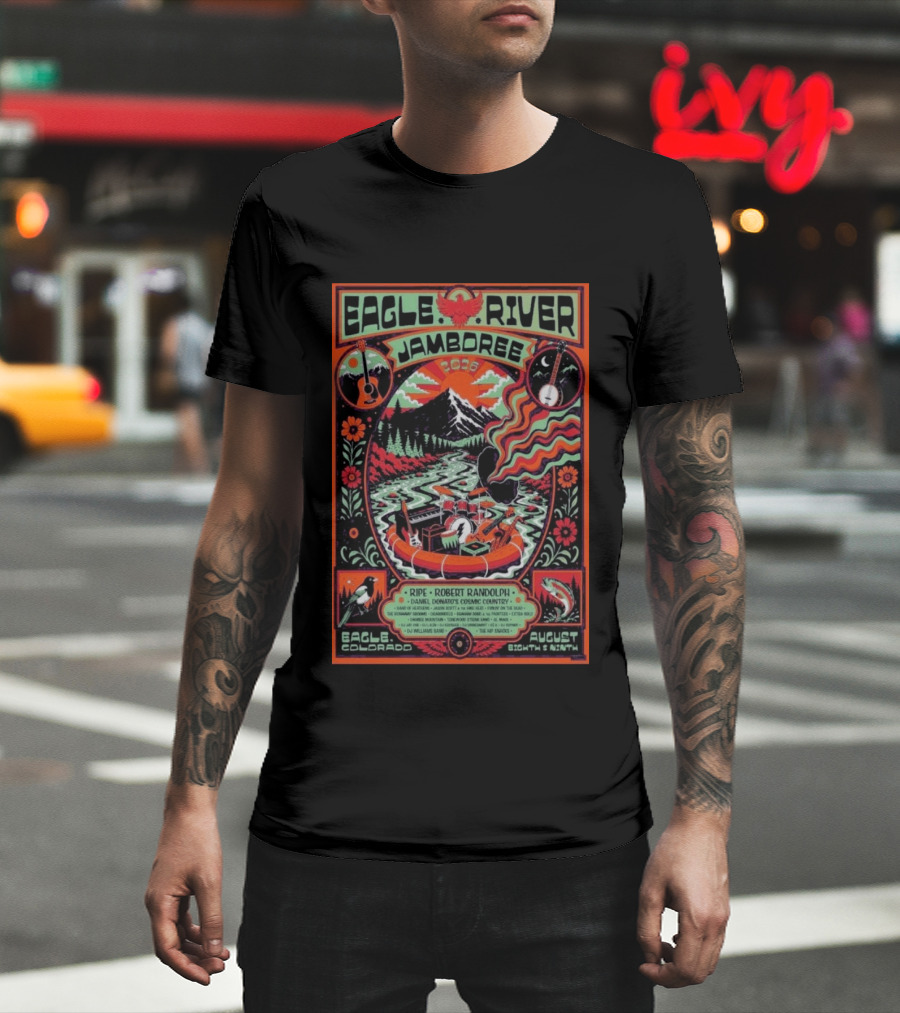 Eagle River Jamboree 2026 In Eagle Colorado August 8th And 9th Featuring Ripe Robert Randolph And Daniel Donato's Cosmic Country T-Shirt