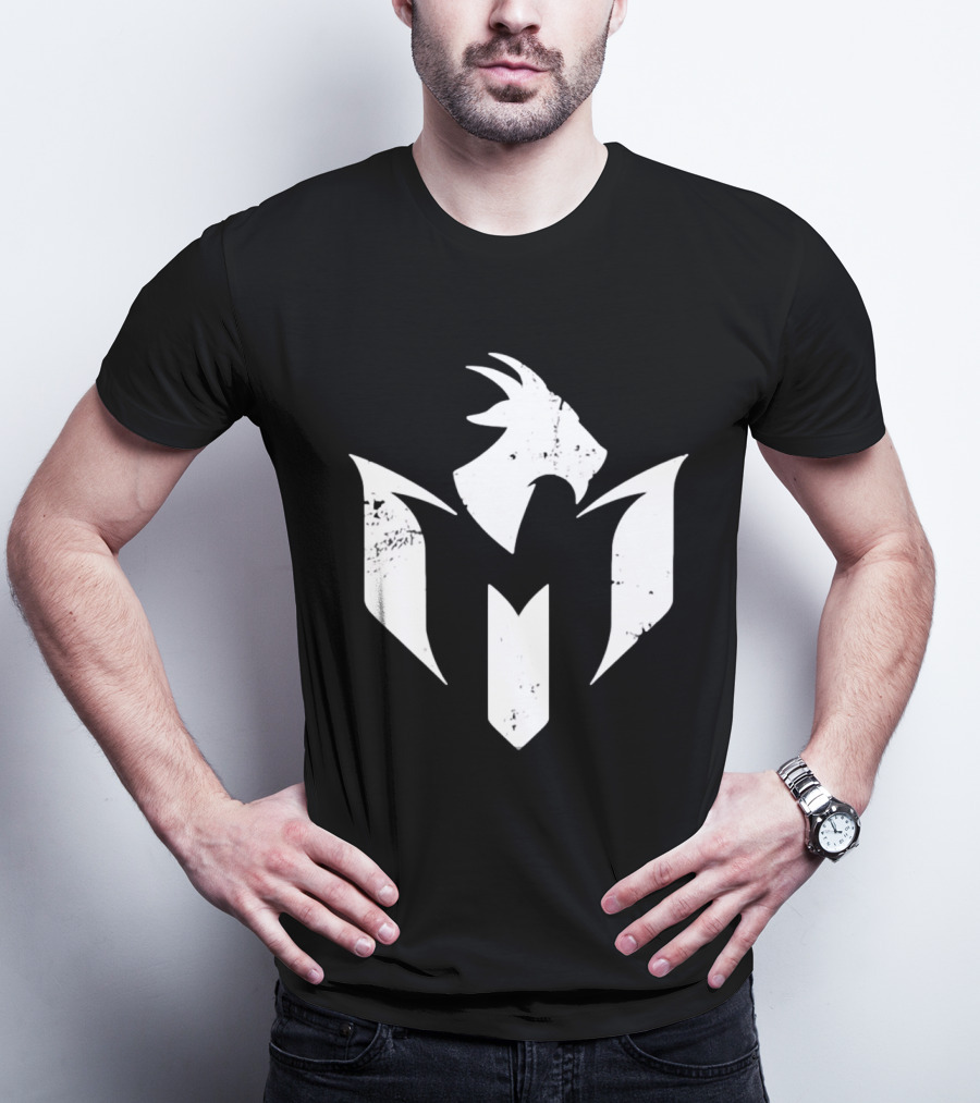 GOAT White Distressed Minimalist Athletic T-Shirt